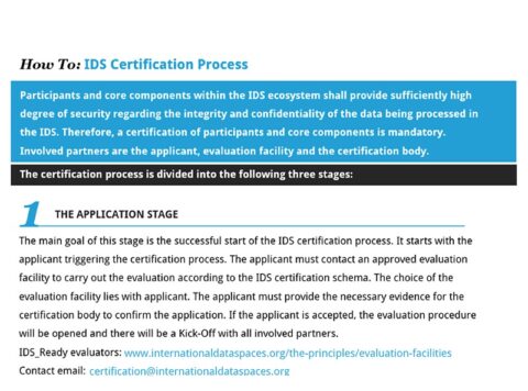 Insight: "The 3 stages of the IDS certification process ...